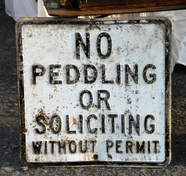 FOUND in ITHACA » No Peddling